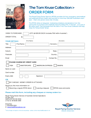 Fillable Online The Tom Kruse Collection gt ORDER FORM Fax Email Print - pdfFiller