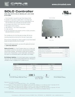 Cirrus Led Signs - Fill Online, Printable, Fillable, Blank | pdfFiller