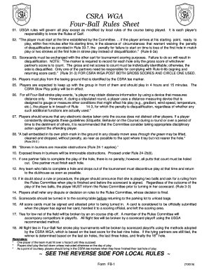 Fillable Online Four-Ball Forms - CSRA Womens Golf Association Fax ...