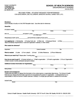 Fillable Online spu Undergraduate Release bFormb - Seattle Pacific University Fax Email Print ...