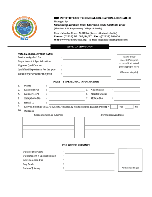 Fillable Online hjdinstitute nsfas applivation form Fax Email Print ...