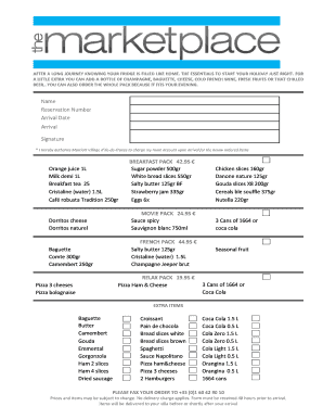 Fillable Online Name Reservation Number Arrival Date Signature ...
