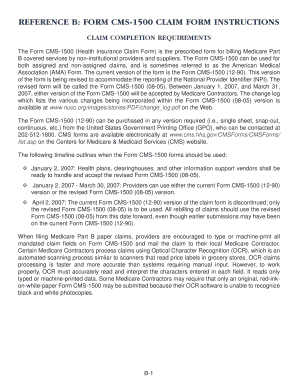 Fillable Online Form cms-1500 claim form instructions - Cpm4results.net ...