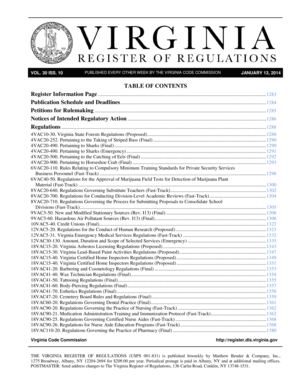 Fillable Online register dls virginia 10 PUBLISHED EVERY OTHER WEEK BY ...