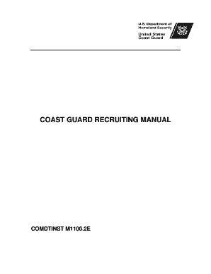Fillable Online COAST GUARD RECRUITING MANUAL Fax Email Print - pdfFiller