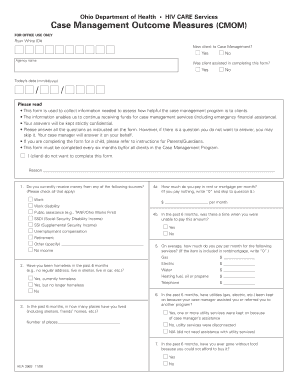 Fillable Online careacttarget Case Management Outcome Measures (CMOM ...
