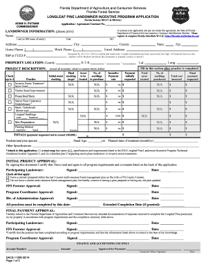 Fillable Online Longleaf Legacy Landowner Incentive Program Application ...