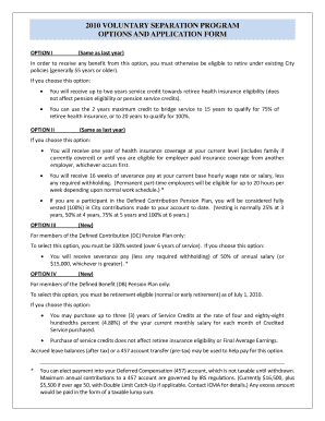 Fillable Online VSP 2010 Options and Application Form.pdf Fax Email ...