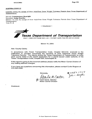 Fillable Online Consider noting the receipt of Over Axle/Over Gross ...