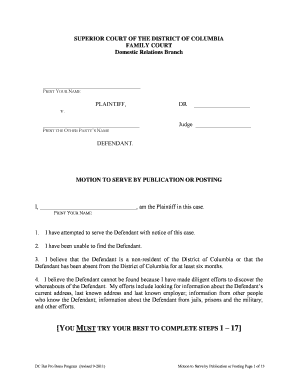 Fillable Online lawhelp Motion to Allow Service by Publication or ...
