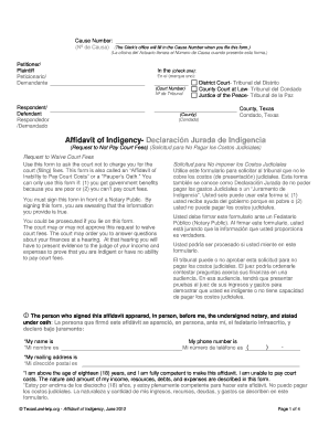 Fillable Online lawhelp Affidavit of Inability to Pay Court costs ...