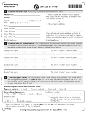 Fillable Online healthplan Medicare Mail Order Form - The Health Plan ...