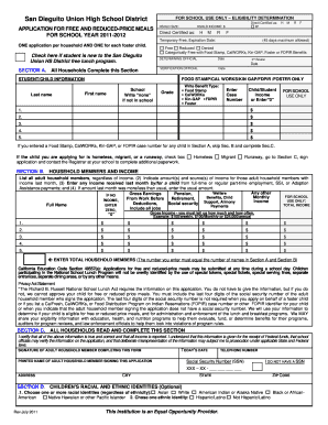 Fillable Online National Lunch School Program letters & application ...