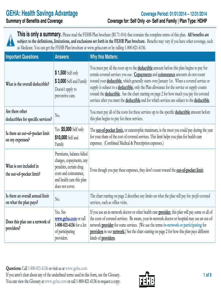 Fillable Online Coverage for: Self Only -or- Self and Family Plan Type ...