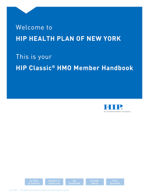 Fillable Online HIP Classic HMO Member Handbook Fax Email Print - pdfFiller