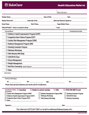 Fillable Online Download Health Education Referral Form Fax Email Print ...