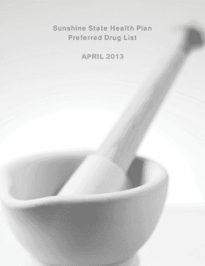 Fillable Online Sunshine State Health Plan (Sunshine Health) is ...