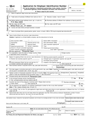 Fillable Online fa arissolutions Form SS-4 (Rev. April 2000) - ARIS ...