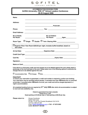 Fillable Online griffith edu Download Accommodation Form ( PDF 38k ...