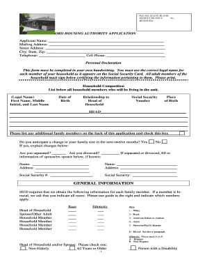 Fillable Online ordhousing PLEASE LEAVE BLANK OFFICE USE ONLY No Fax ...