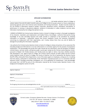 Fillable Online dept sfcollege Law Enforcement Application Packet ...