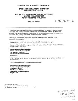 Fillable Online psc state fl **FLORIDA PUBLIC SERVICE COMMISSION ...