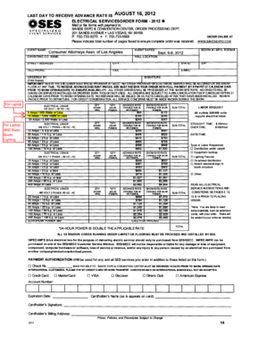 Fillable Online caalavegas Basic Booth Electrical Order Form - CAALA ...