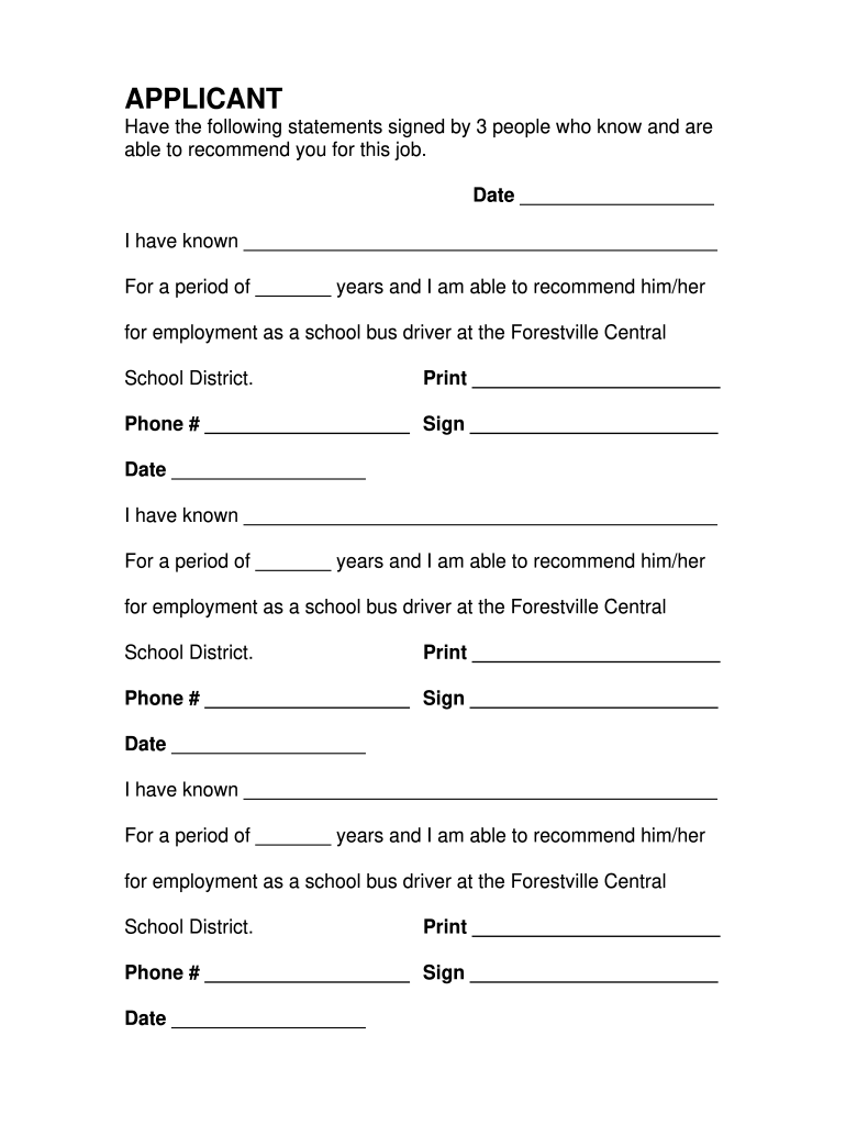 Reference Form For Employment Fill And Sign Printable Template Online 
