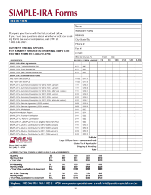 Fillable Online SIMPLE-IRA Forms Fax Email Print - pdfFiller