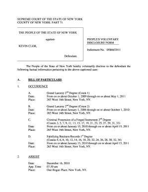 Fillable Online KEVIN CLOR Voluntary Disclosure Form - Supreme Court 1 ...