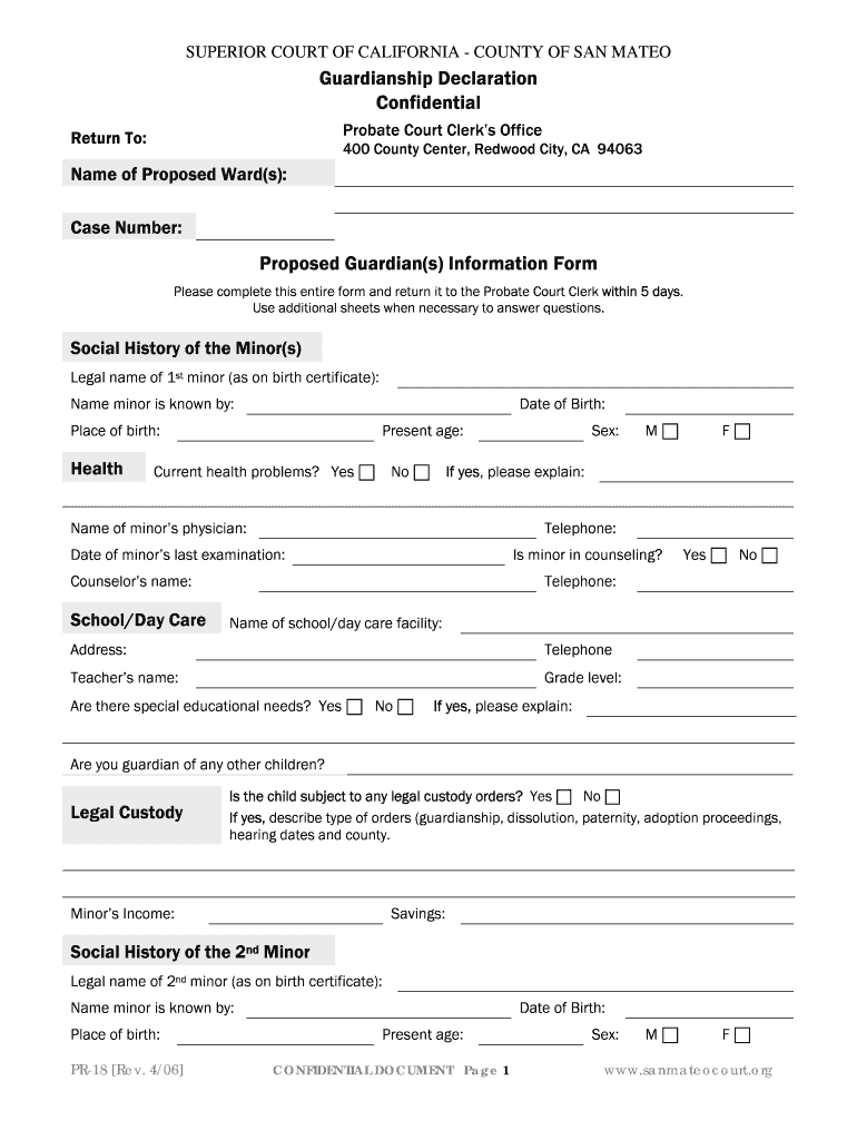 Fillable Online Guardianship Declaration Fax Email Print - pdfFiller
