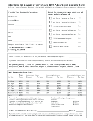 Fillable Online airshows International Council of Air Shows 2009 ...
