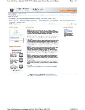 Fillable Online procon Page 1 of 1 Fact-Checking - Election 2012 - C-N ...
