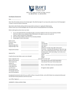 Fillable Online Doc Order Form - BofI Federal Bank Fax Email Print ...