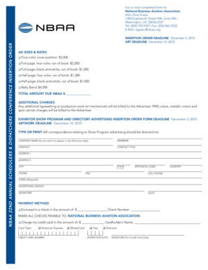 Fillable Online nbaa Advertising Insertion Order Form (PDF, 119 KB ...