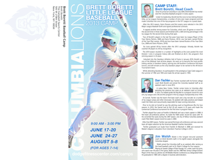 Fillable Online Brett Boretti Baseball Camp Fax Email Print - pdfFiller