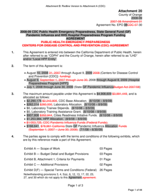 Fillable Online Attachment B Redline Version to Attachment A (CDC) Fax ...
