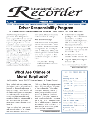 Fillable Online Driver Responsibility Program What Are Crimes of Moral ...