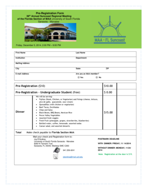 Fillable Online sections maa Pre-Registration Form - MAA Sections ...