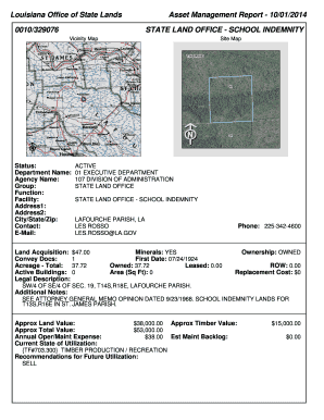 Fillable Online doa la Louisiana Office of State Lands Asset Management ...
