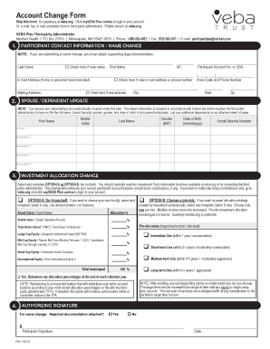 Fillable Online sbctc ctc VEBA Account Change Form - sbctc ctc Fax ...