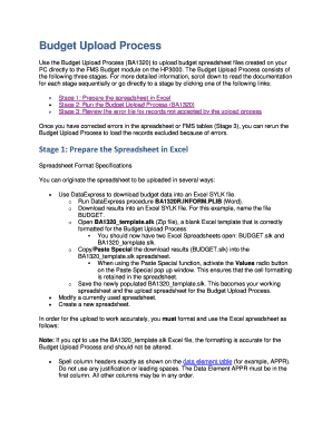 Fillable Online sbctc ctc Budget Upload Process Fax Email Print - pdfFiller