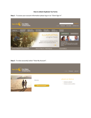 Fillable Online How to obtain Duplicate Tax Forms Step 1 To access your ...