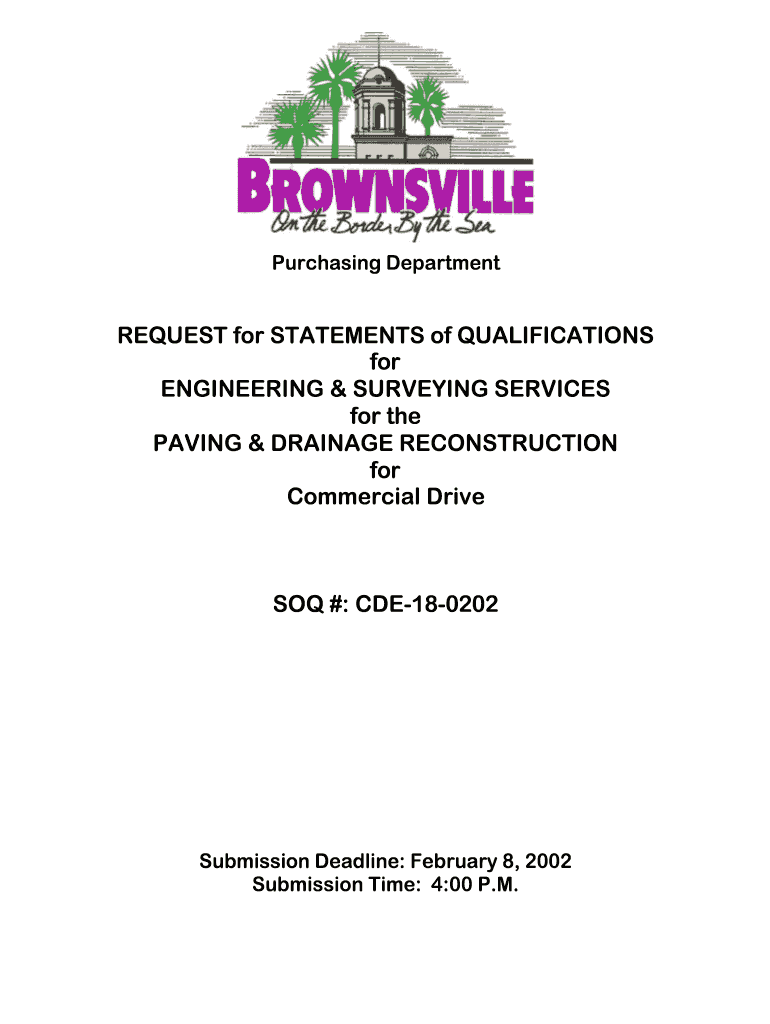 Fillable Online Engineering & Surveying Services for the Reconstruction of Paving & Drainage for ...