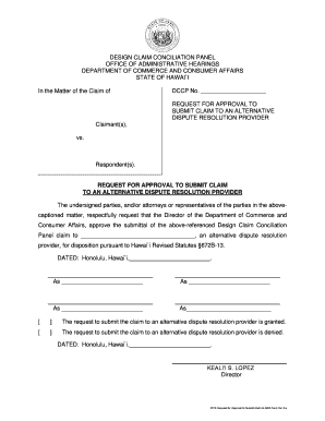 Fillable Online Order Granting Continuance - Department of Commerce and ...
