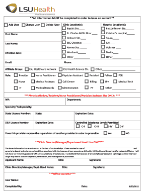 Fillable Online medschool lsuhsc Allscript's Request Form Fax Email Print - pdfFiller