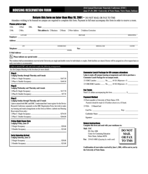 Fillable Online tms On-Campus Housing Registration Form - TMS - tms Fax ...