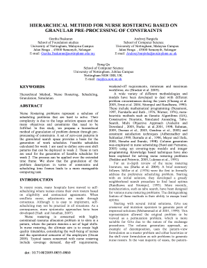 Fillable Online GRANULAR PRE-PROCESSING OF CONSTRAINTS Fax Email Print - pdfFiller