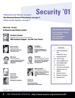Fillable Online usenix Security '01 - Usenix - usenix Fax Email Print - pdfFiller