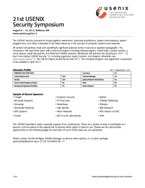 Fillable Online usenix Security Symposium - usenix Fax Email Print - pdfFiller